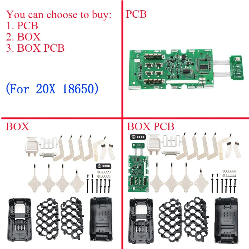 20-X-18650-Li-ion-Battery-Case-PCB-Charging-Circuit-Board-Shell-Box-For ...