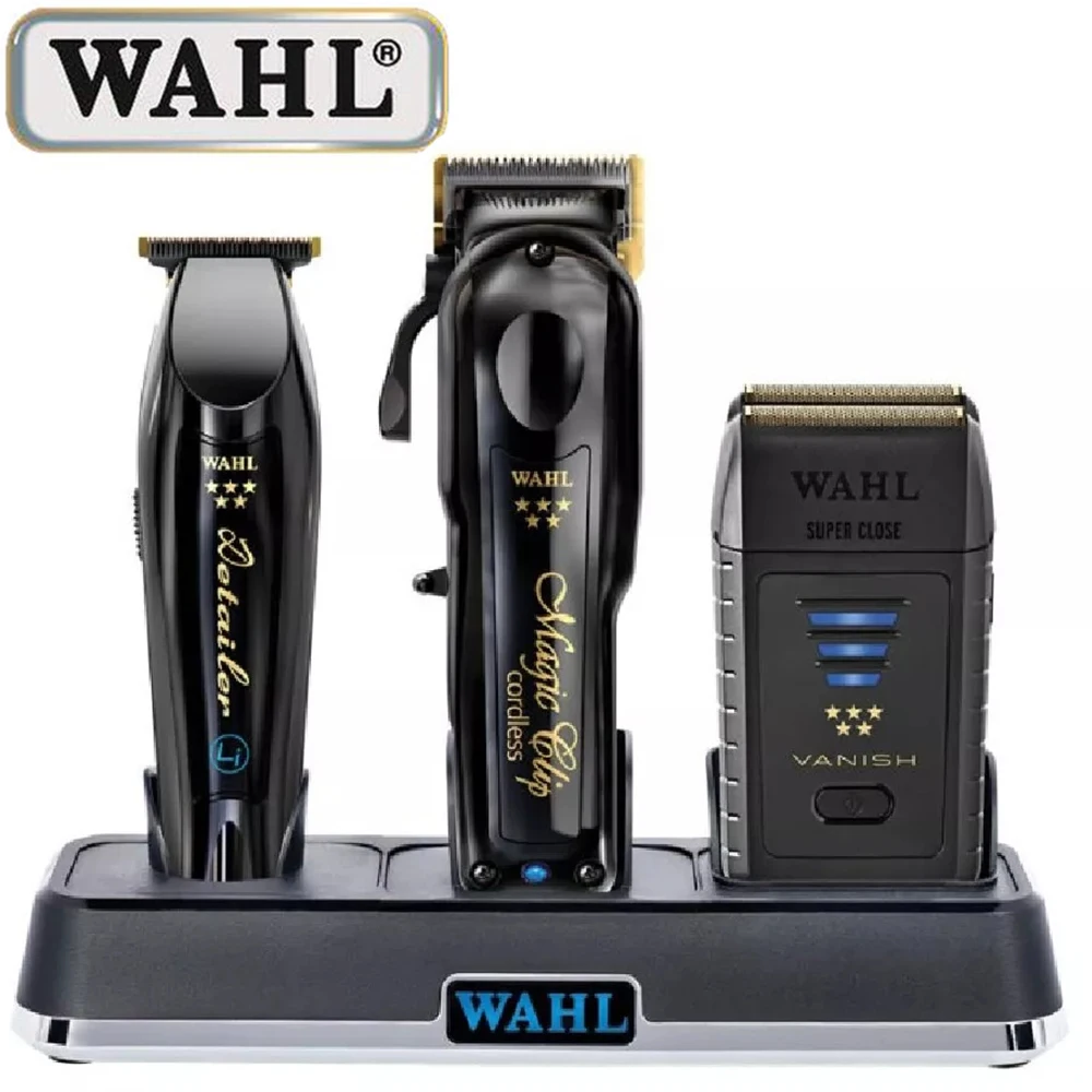 Professional-Wahl-Magic-Clip-Black-Combo-Kit-Cordless-Hair-Clipper-Detailer-Li-Trimmer-Vanish ...