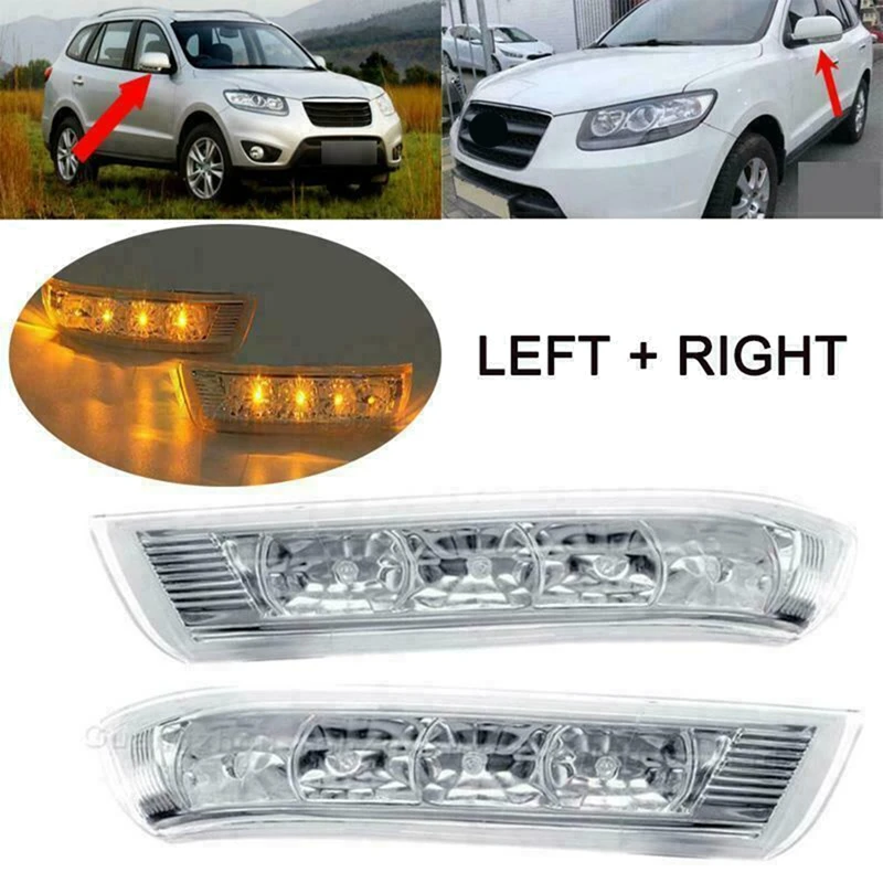 1Pair Side Mirror LED Turn Signal Light for Hyundai Santa Fe IX55 ...