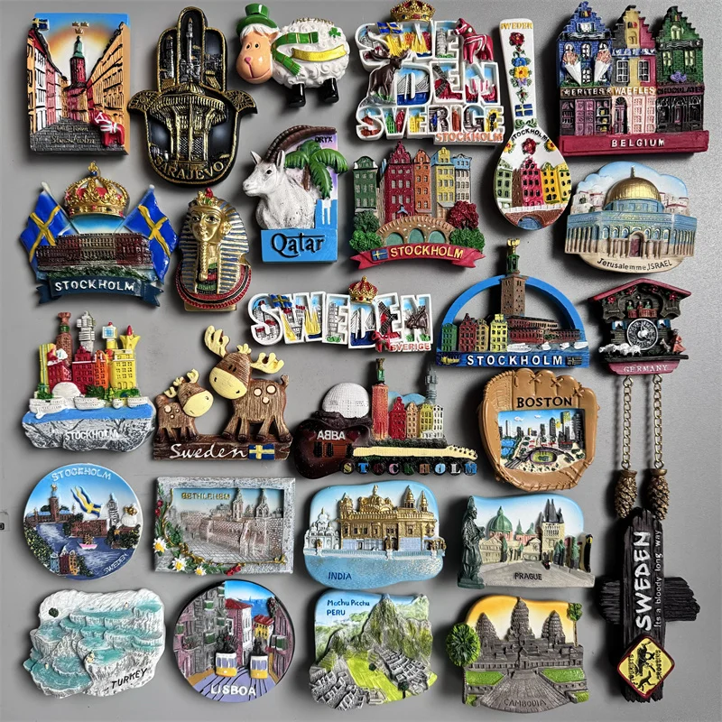 Fridge-Magnets-Sweden-Prague-Cambodia-Germany-Peru-India-Lisboa-Turkey ...