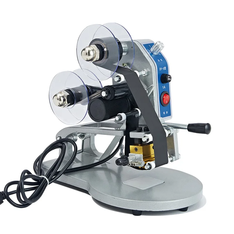 DY8 리본 인코딩 기계 220V 50/60HZ 수동 생산 날짜 프린터 인쇄기 직접 열 코드 리더 인코더 YZ|우드 라우터 ...