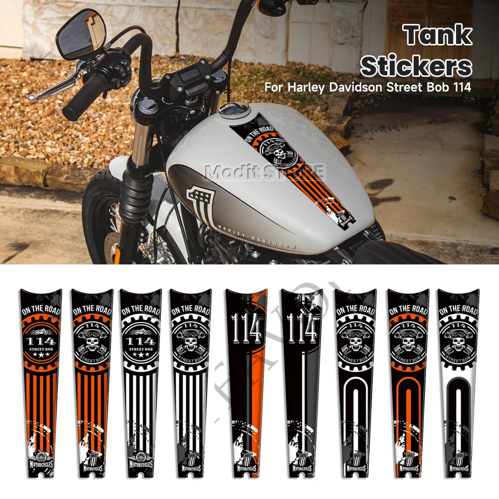 For-Harley-Davidson-Street-Bob-114-3D-Motorcycle-Fuel-Oil-Gas-Tank-Pad ...