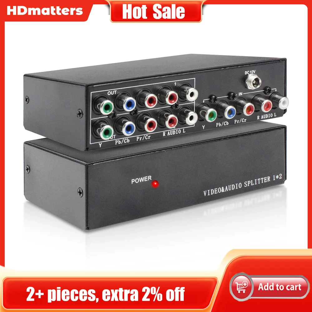2-Way-RGB-Component-AV-Splitter-distributor-5-RCA-YPbPr-Component-video ...
