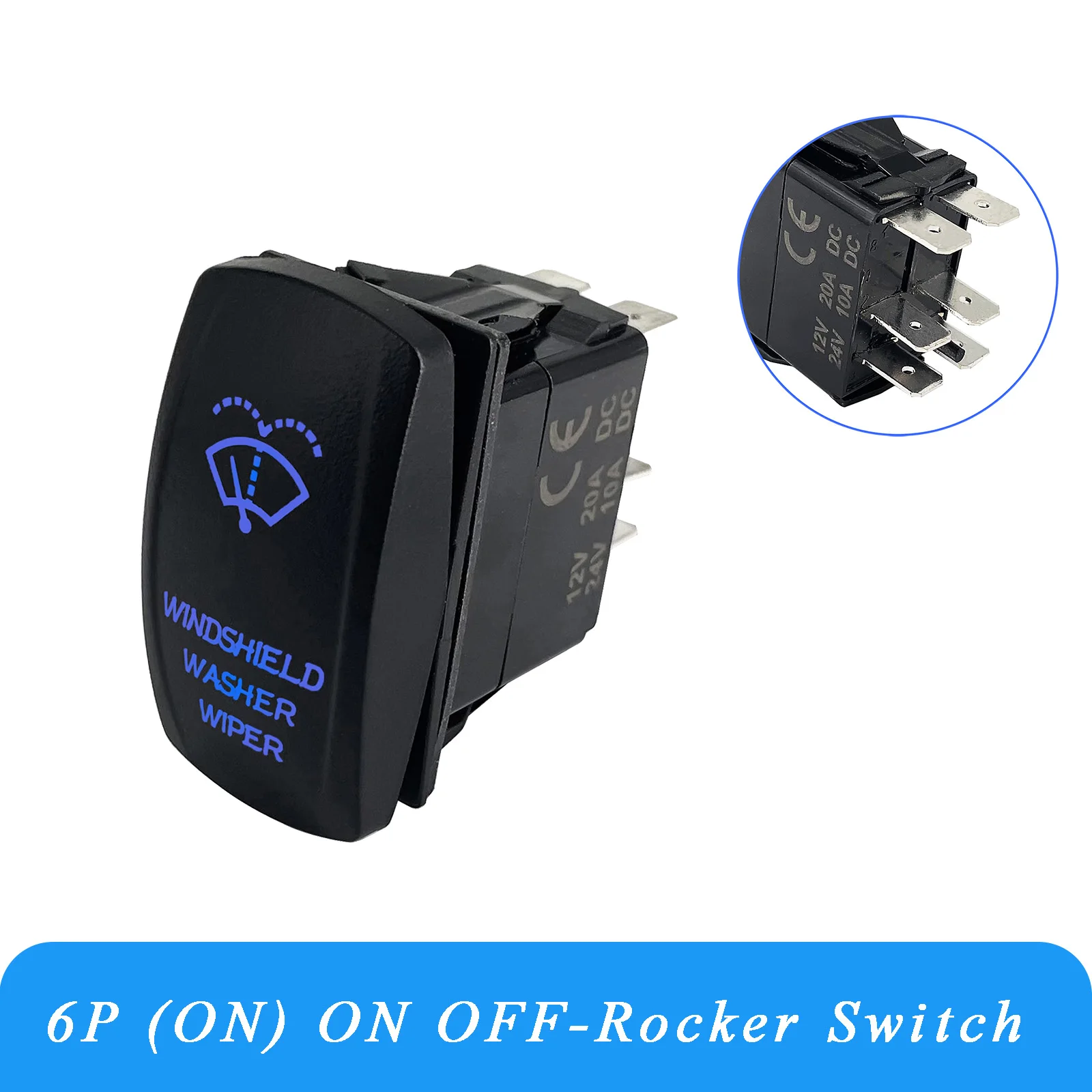 12V-20A-Led-Momentary-Rocker-Switch-Windshield-Washer-Wiper-DPDT-ON-ON ...