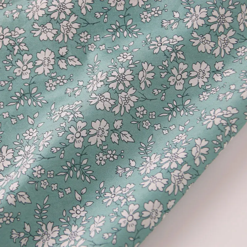 Capel-flowers-Lake-Blue-color-print-liberty-fabric-floral-London ...