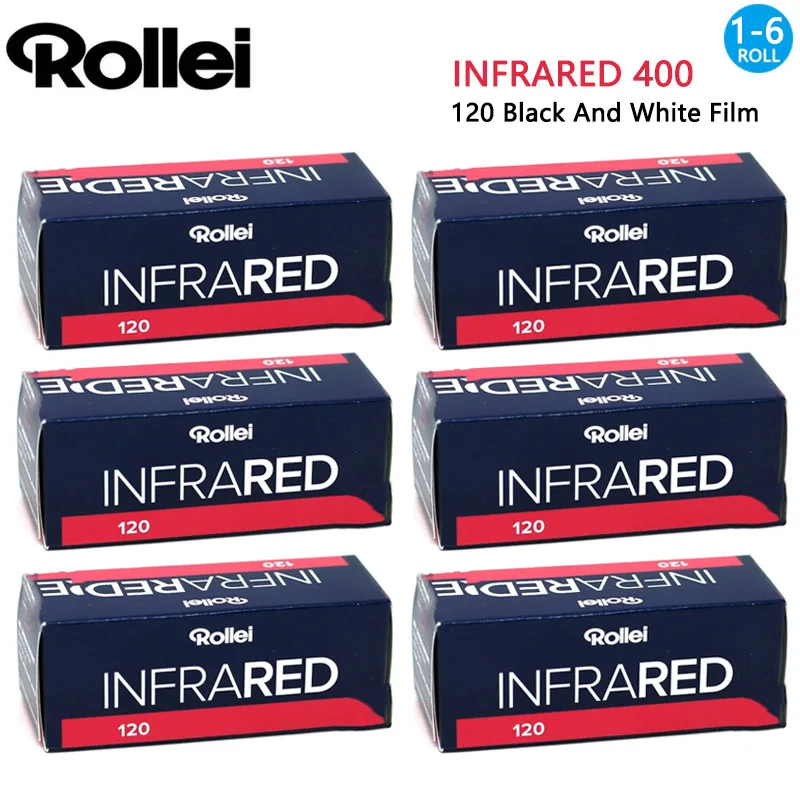 Original 1/3/5/6 Rolls Rollei INFRARED 400 120 Infrared Film Black and ...