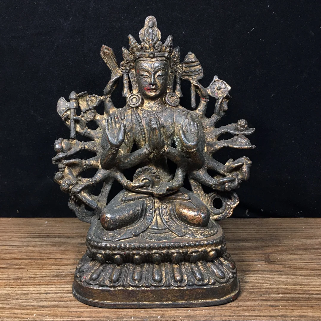 7-Tibetan-Temple-Collection-Old-Bronze-Cinnabar-Cundhi-Bodhisattva-1000 ...