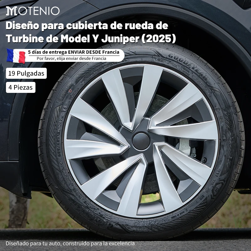 4 Piezas para Tesla Model Y Juniper 2025-2026, Tapas de Rueda de 19 ...