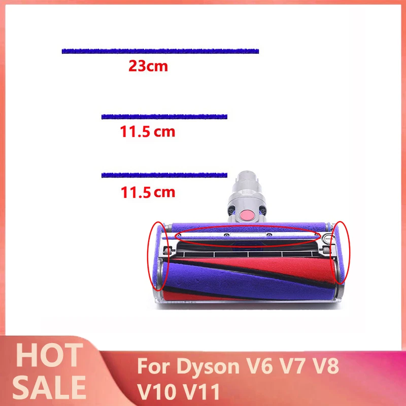 Soft Plush Strips for Dyson V6 V7 V8 V10 V11 Vacuum Cleaner Soft Roller Head Replacement ...