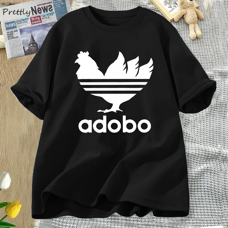 Funny Adobo Chicken T Shirt Women Cotton Short Sleeve Philippine Adobo ...