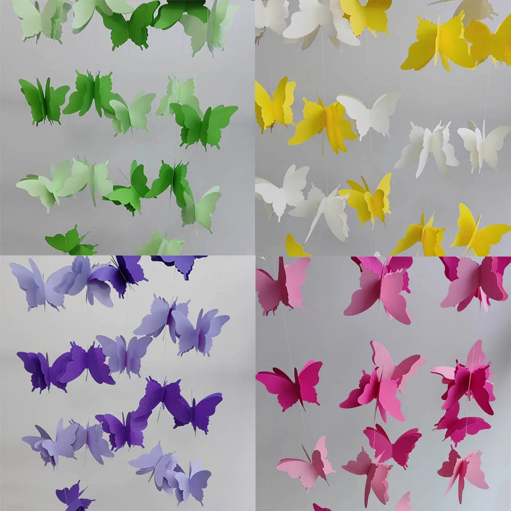3M-Butterfly-String-18pcs-3D-Paper-Butterfly-Hanging-Ornaments-Buntings ...