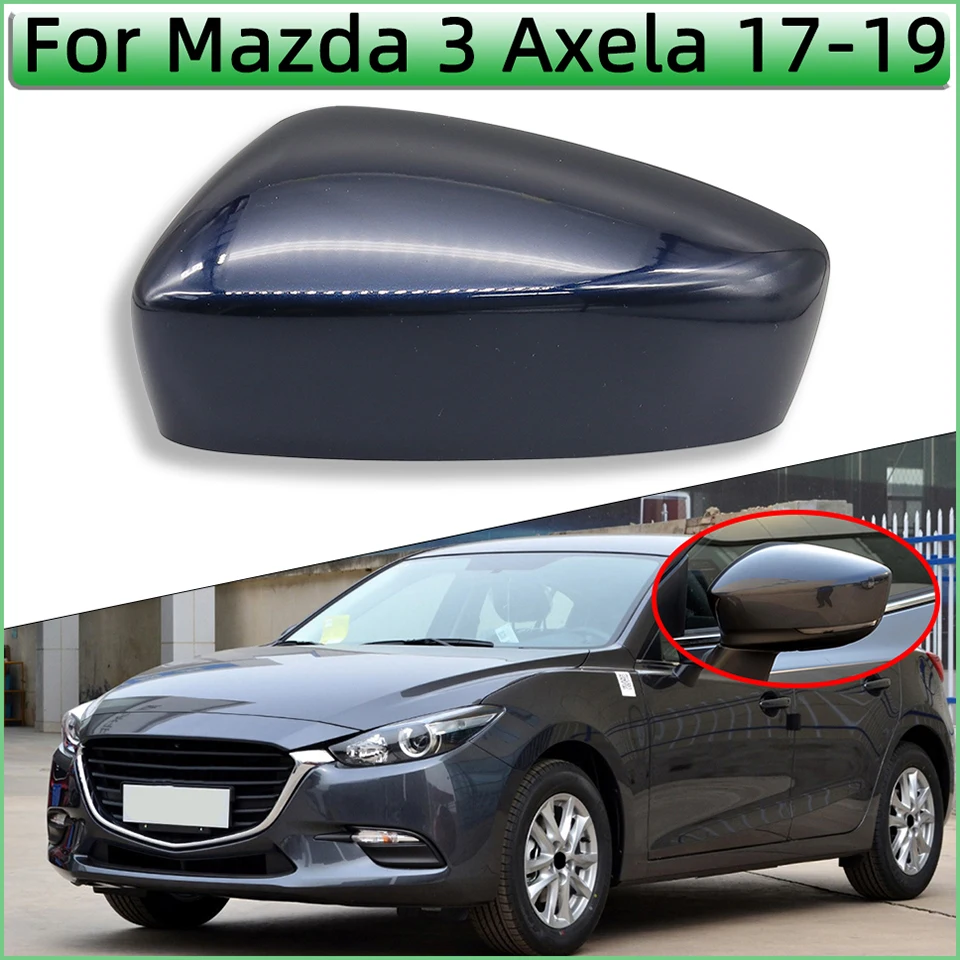 For-Mazda-3-Axela-2017-2018-2019-Rearview-Mirror-Cover-Cap-Housing-Lid ...