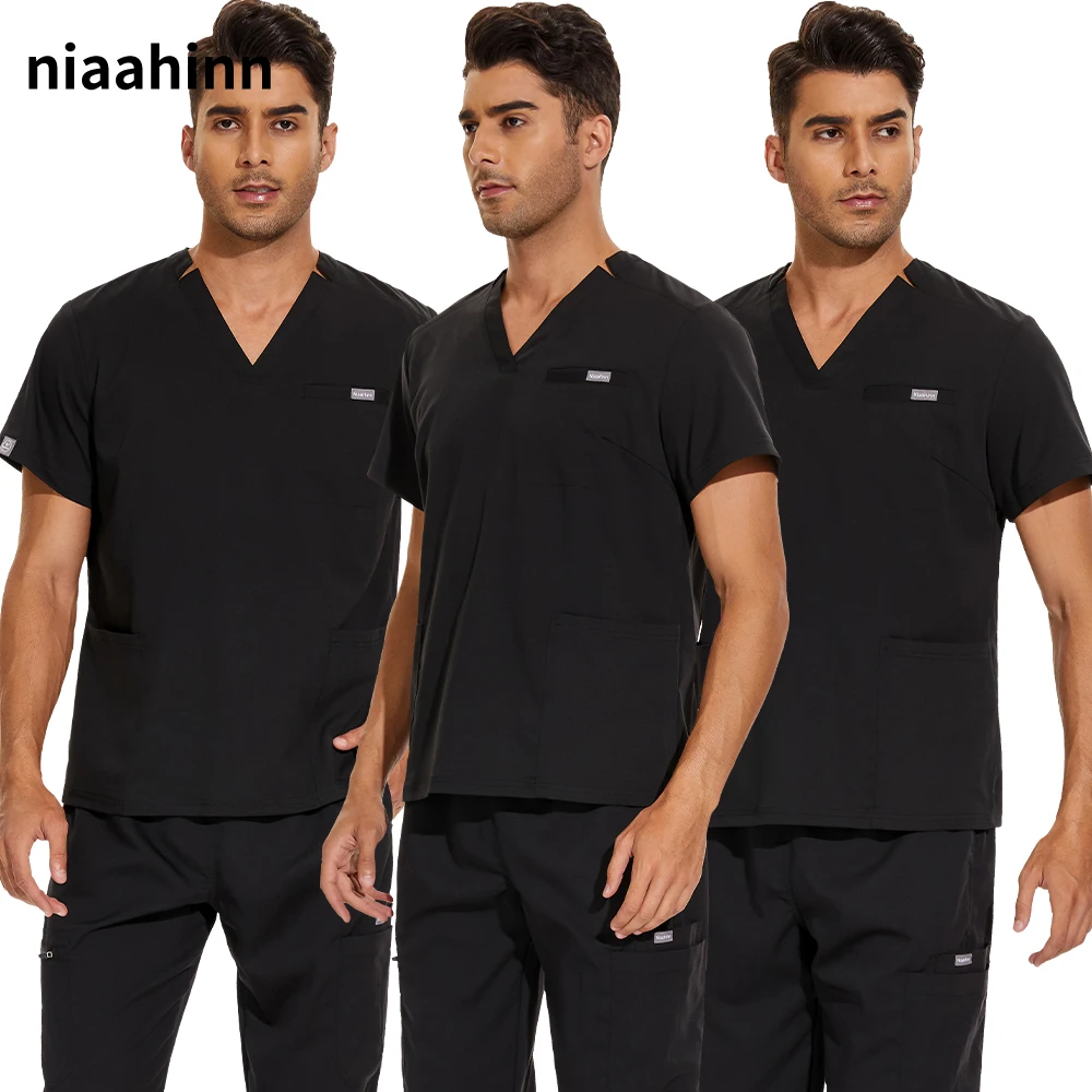Scrubs Uniforms Work Nurses Tunic Uniform Medical Scrubs Tops Lab Clothes Scrubs Shirts Unisex