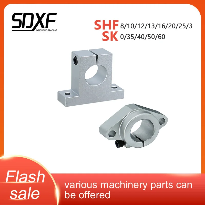 Aluminum-Alloy-Guide-Rod-Horizontal-Support-Base-1PC-Linear-Shaft ...