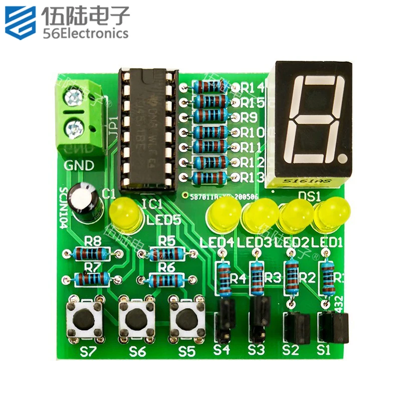 Cd4511 Papan Pcb Decoding Kit Elektronik Diy Papan Sirkuit Cetak Kit