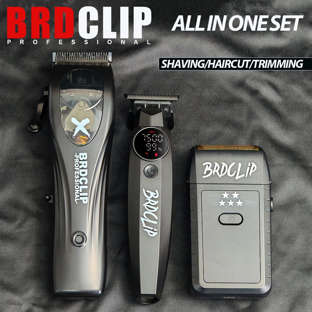 Professional-BRDCLIP-X1C-137-718-Black-Set-High-Motor-Barber-Hair ...