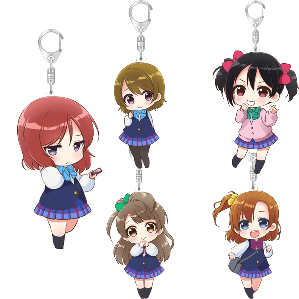 Kawaii-Anime-Love-Live-Keychain-Kotori-Minami-Nico-Yazawa-Girl-Figure ...