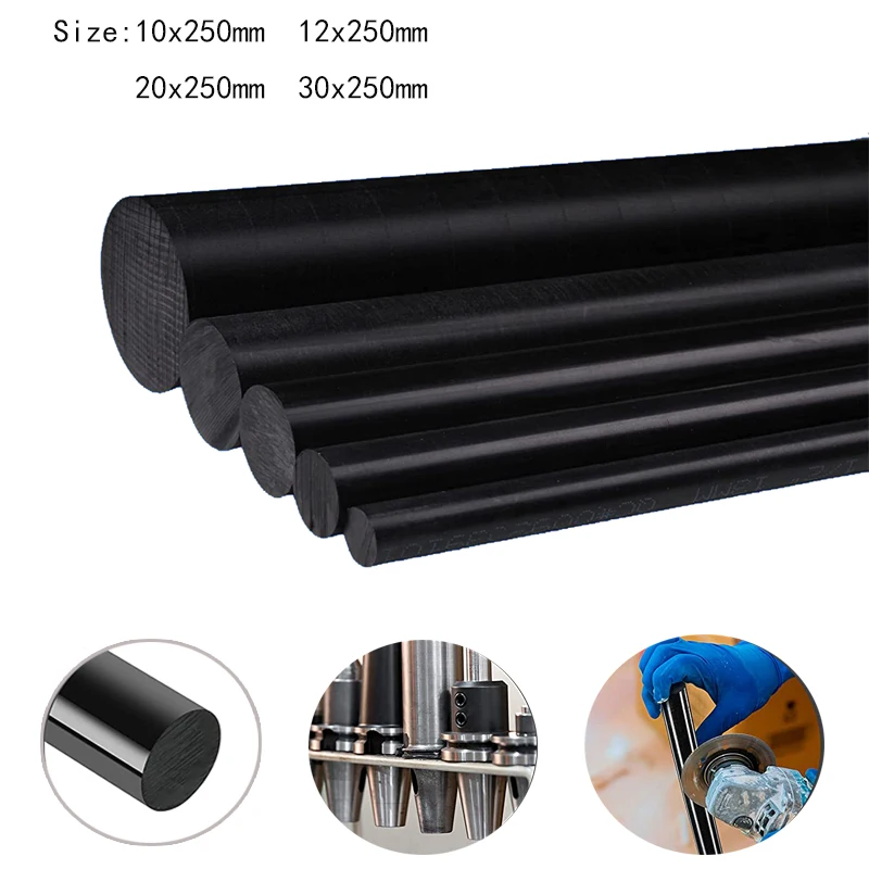 1pcs-Diameter-10-12-20-30mm-Black-Polyamide-stick-PA6-pure-Nylon-rods ...