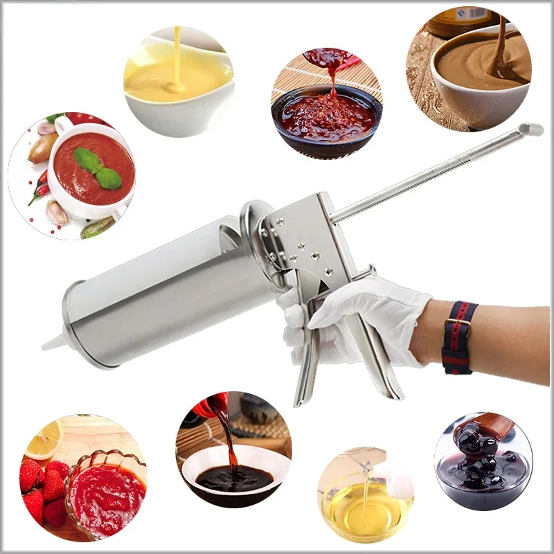 Stainless-Steel-Hamburger-Jam-Filler-Bottle-Squeezer-Equipamentos-para ...
