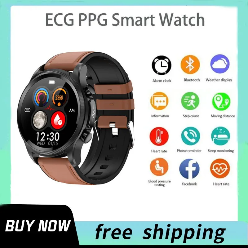 ECG-e-HRV-Smart-Watch-para-homens-e-mulheres-E400-press-o-arterial ...