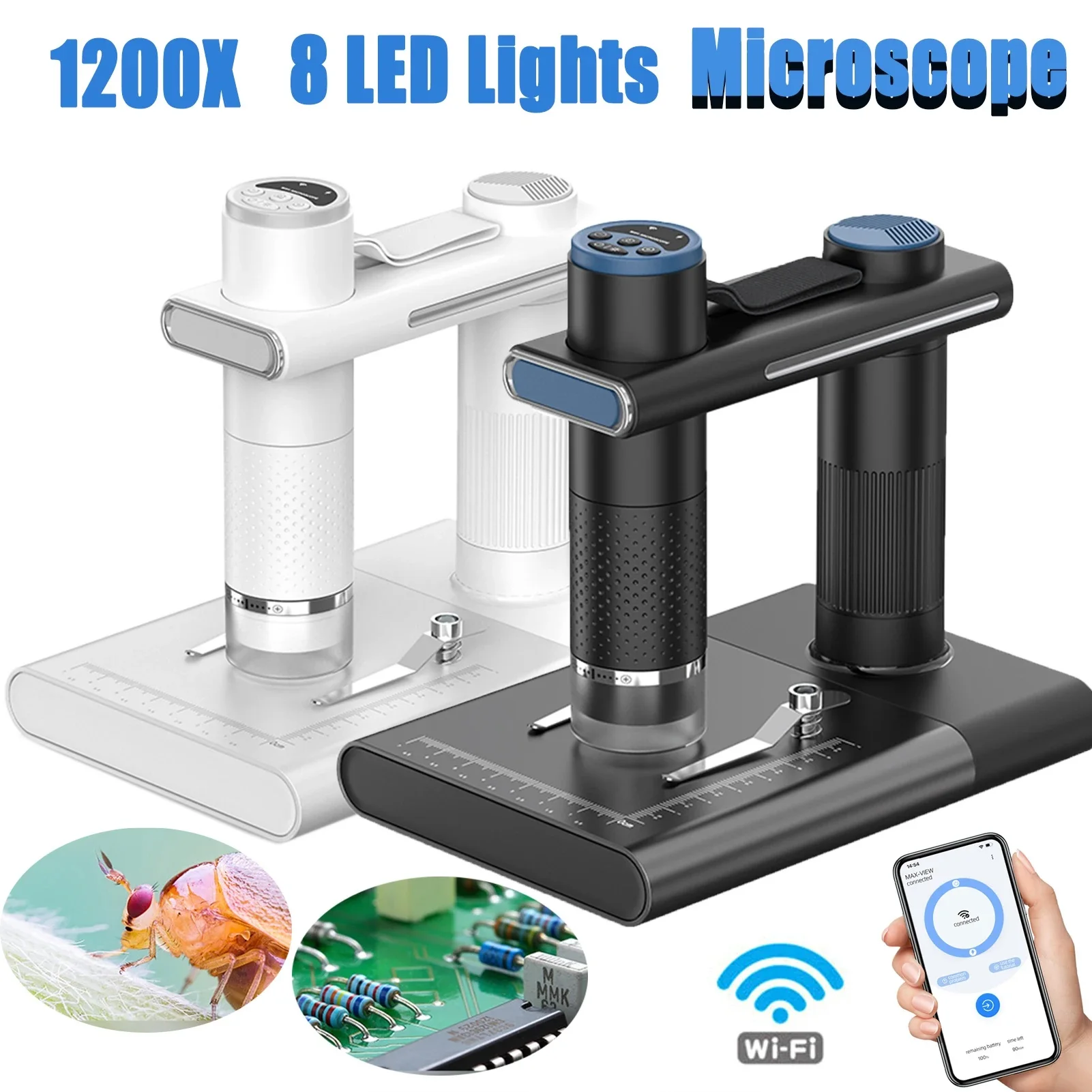 1200X-Microscope-with-Stand-Hands-free-Wireless-WiFi-Microscope ...