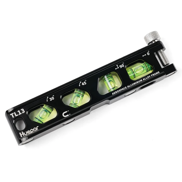 Huepar Multipurpose Laser Ruler 4 Bubbles Spirit Level Measuring Tools ...