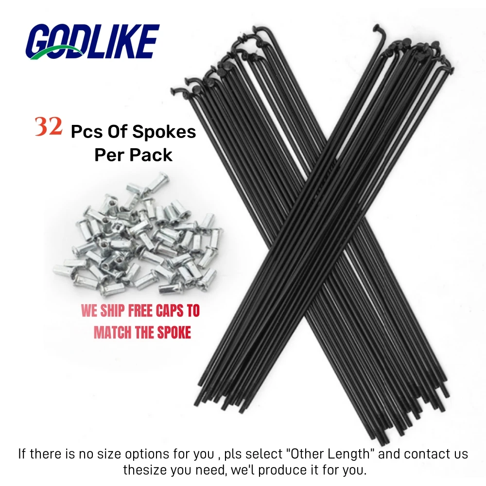 32Pcs High-end Quality 14G J Bend Bicycle Steel Spokes 135-305mm Length ...