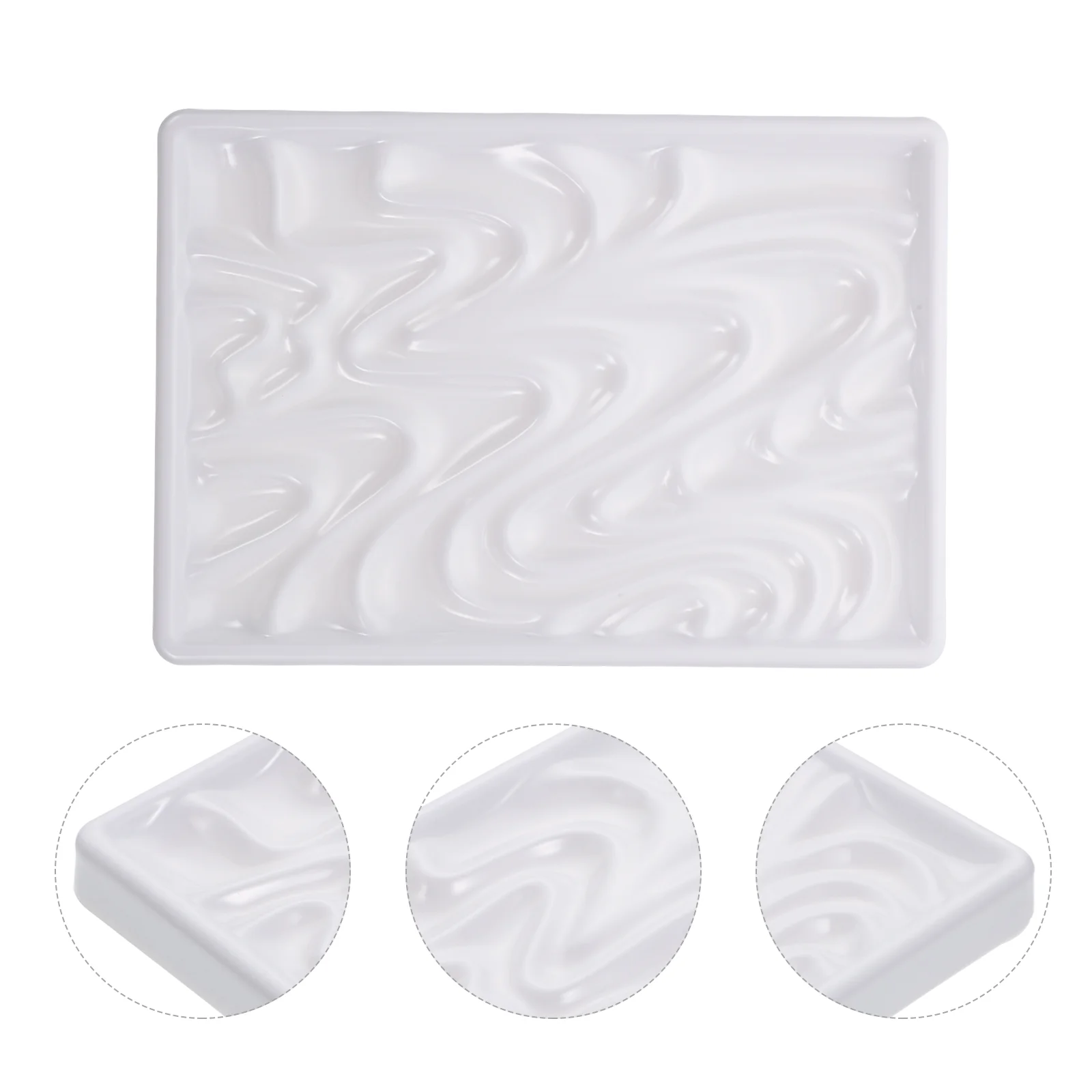 Wave-Palette-Gouache-Tray-Painting-Board-Imitation-Ceramic-Paint-Pallet ...