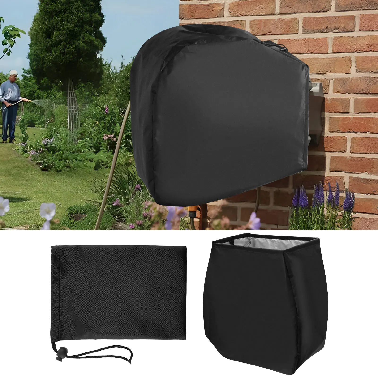 Insulated Hose Protective Cover Waterproof Wall Mounted Hose Reel Cover ...