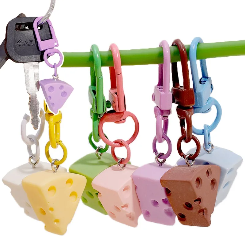 INS-Style-Colorful-Sweet-Cute-Creative-Cheese-Keychain-Candy-Color ...