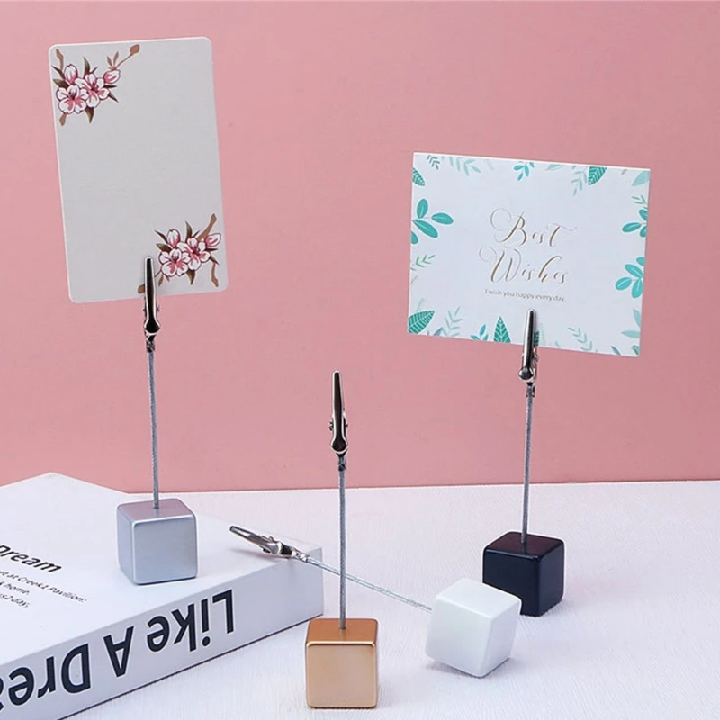 Set-of-10-Memo-Clip-Holders-Stand-with-Clasp-Pictures-Card-Paper-Note ...