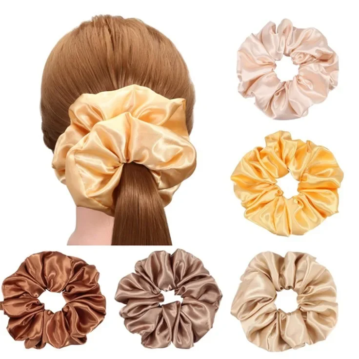 satin-solid-color-bun-elastic-headband-high-stretch-headband-girl-hair ...