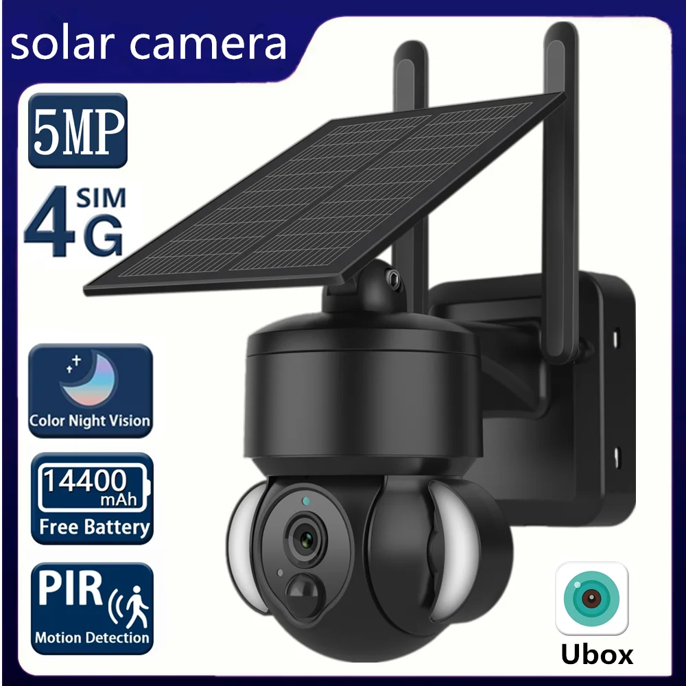 5MP-Outdoor-Camera-4G-Wifi-Solar-Powered-14400mAh-Battery-with-5W-Solar ...
