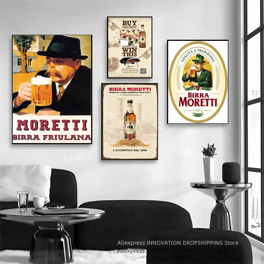 Birra-Moretti-Italian-Italy-Beer-Vintage-Poster-Canvas-Posters-and ...