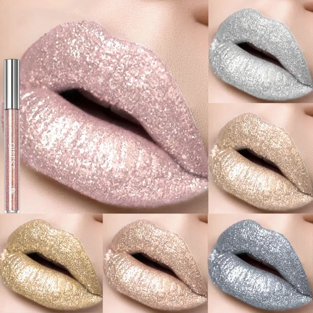 Silver Glitter Lips