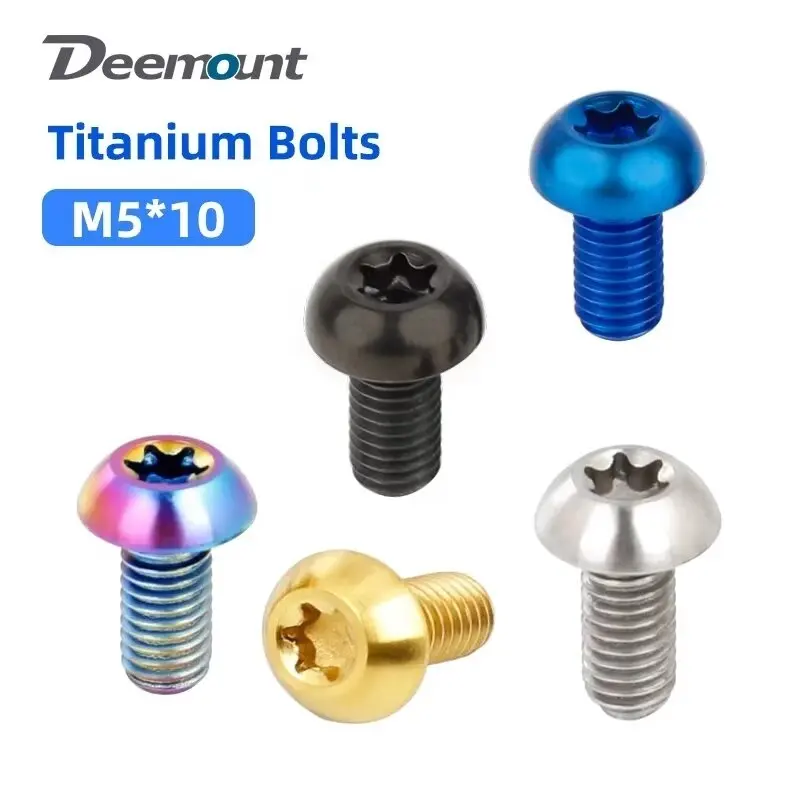 Deemount-M5x10-Disk-Brake-Rotor-Titanium-Bolts-CNC-T25-Torx-TC4-Ti ...