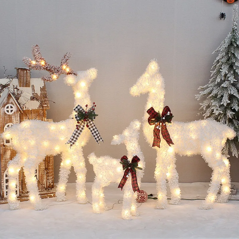 Tinsel-Reindeer-Family-Lighted-3D-Deer-Christmas-Decor-with-Lights-Up ...