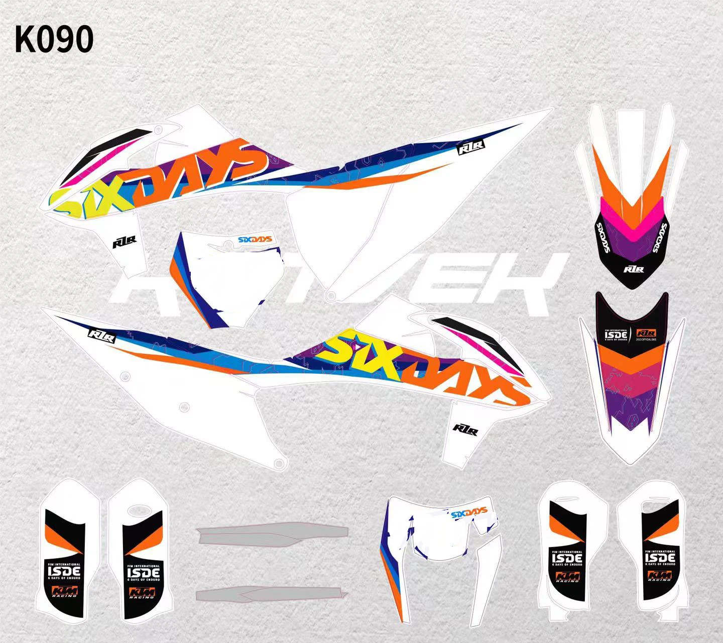 Motorcycle Graphics Decal Stiker Kits for KTM EXC XCW 125 200 250 300 ...