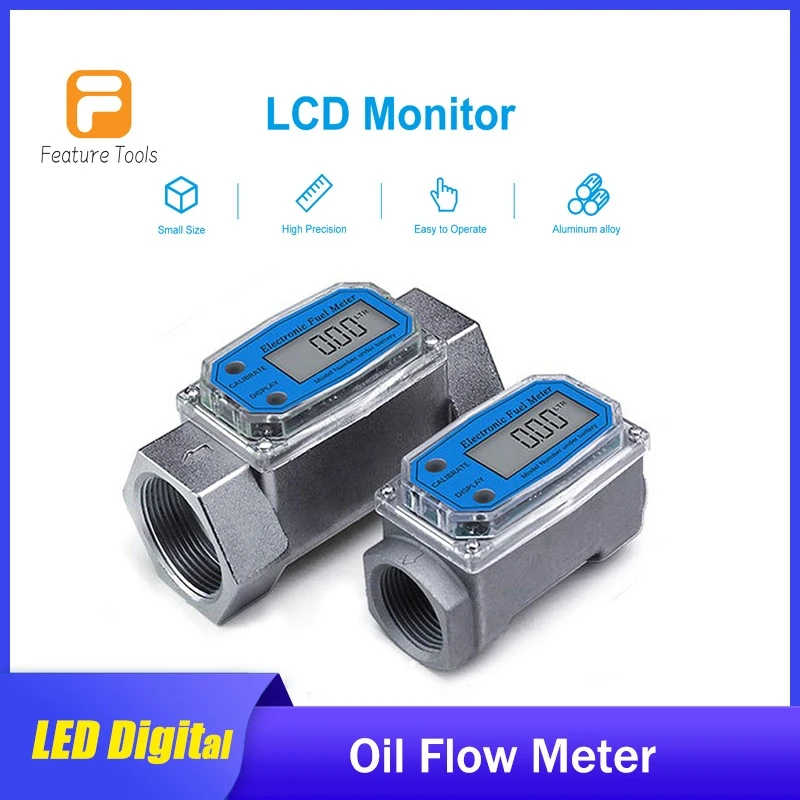 PCB-LCD-Digital-Turbine-Flow-Meter-Flow-Indicator-Sensor-Counter-Petrol ...