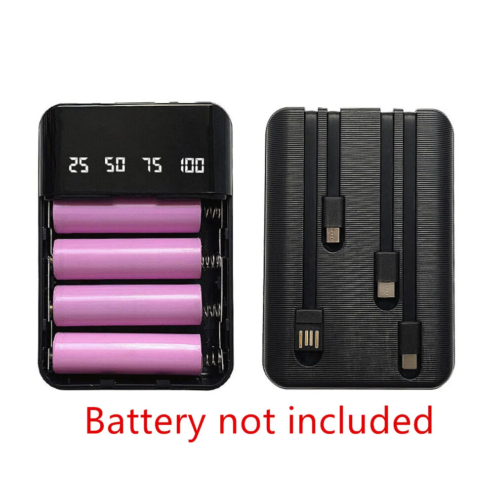 No-Welding-DIY-Detachable-4Slot-18650-21700-Batteries-Power-Bank-Case ...