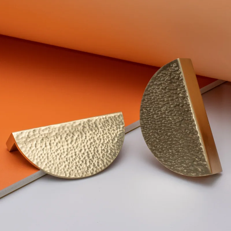 LCH-Semicircular-Solid-Brass-Hammer-Pattern-Shell-Handle-Cabinet-Drawer ...