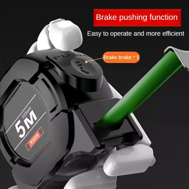 Cinta-m-trica-de-acero-autoblocante-cinta-fluorescente-negra-alta ...