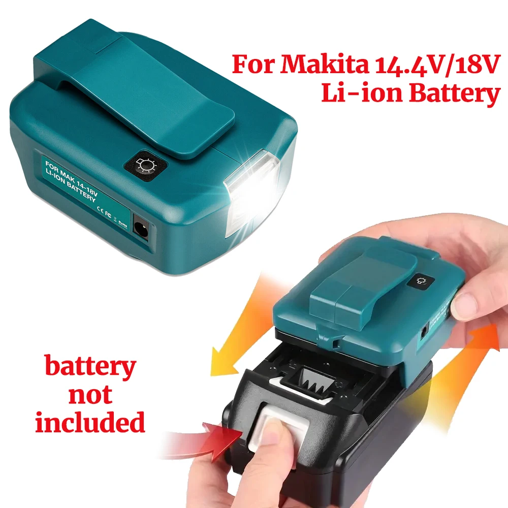 1pc-Working-LED-Light-Adapter-For-Makita-14-4V-18V-Li-on-Battery-BL1830 ...