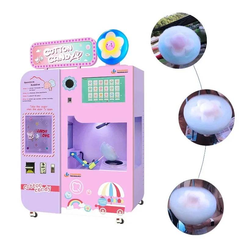 Commercial-Dispenser-Vending-Machine-for-Sweet-Cotton-Candy-with-Semi ...