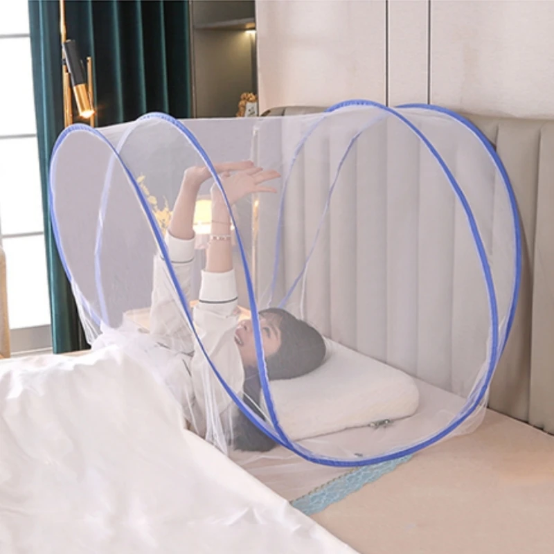 Travel Head Mosquito Net Large Folding Portable For Single Bed ...