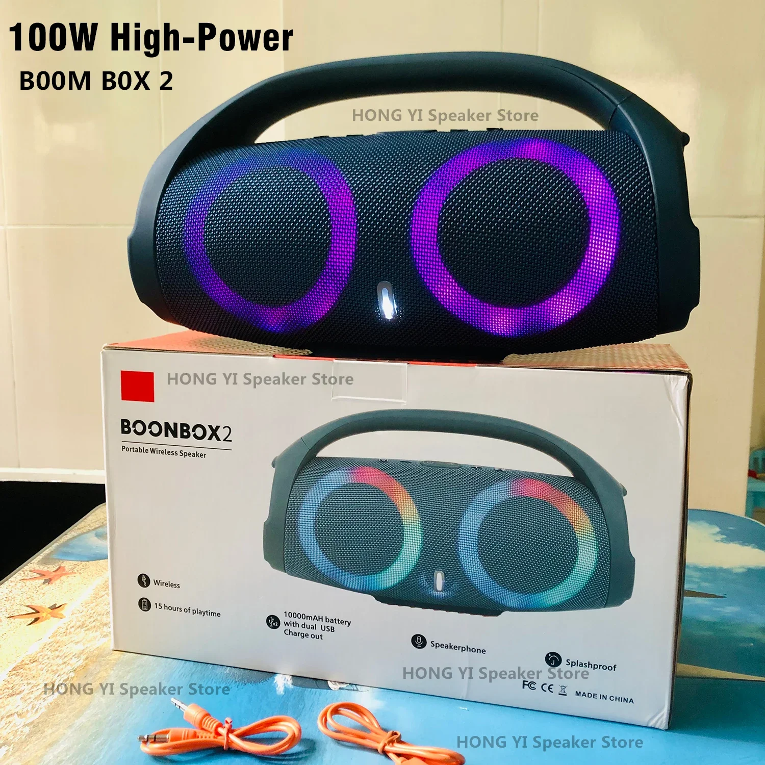 100W-High-Power-Portable-Waterproof-Bluetooth-Speaker-RGB-Colorful ...