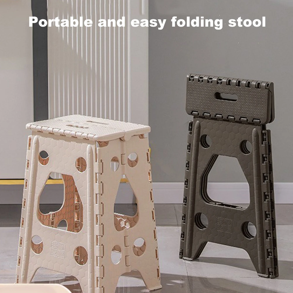 400 LBS Capacity Foldable Stool Plastic Non Slip Folding Stepping ...