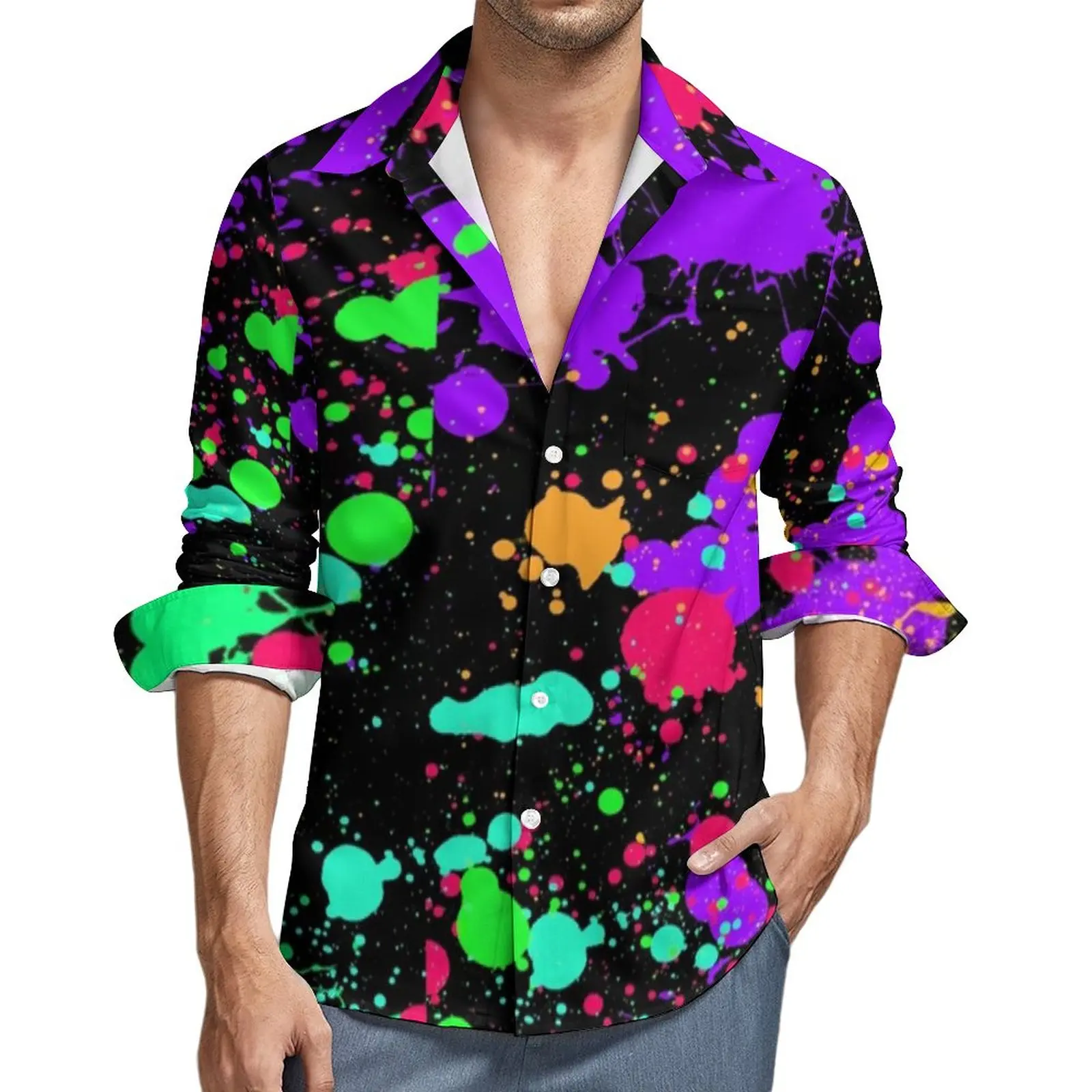 Neon Dress Shirts For Men