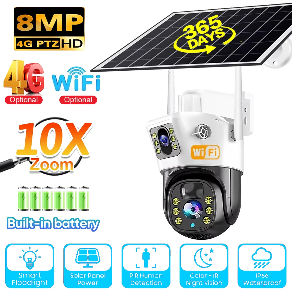 4G-Solar-Camera-IP-CCTV-Wireless-WIFI-Outdoor-Monitor-360-Smart-Home ...