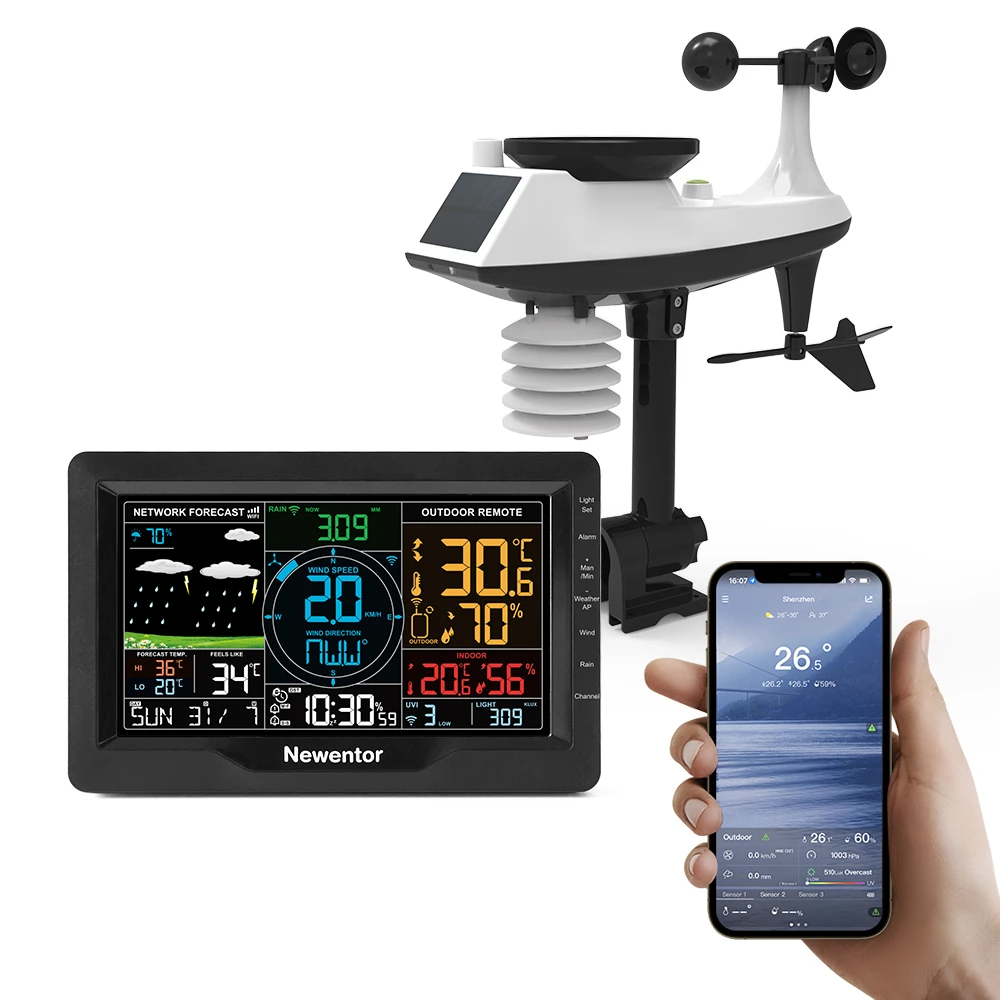 Digital Weather Station Wireless Outdoor Sensor - Weather Station ...